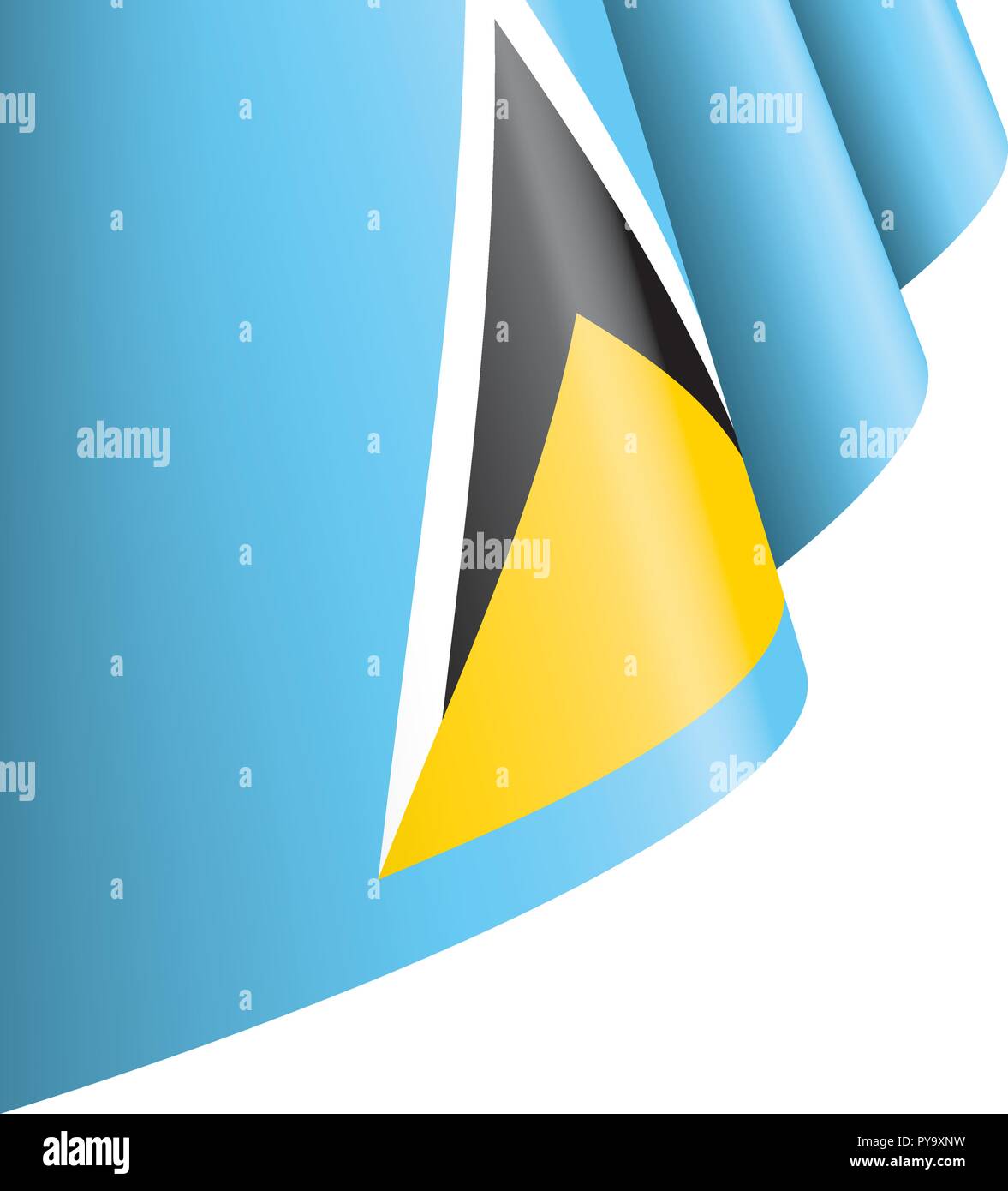 Saint Lucia flag, vector illustration on a white background Stock ...
