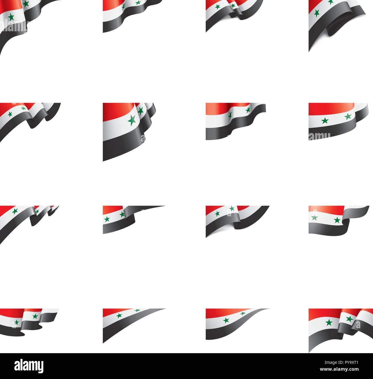 Syria flag, vector illustration on a white background Stock Vector ...