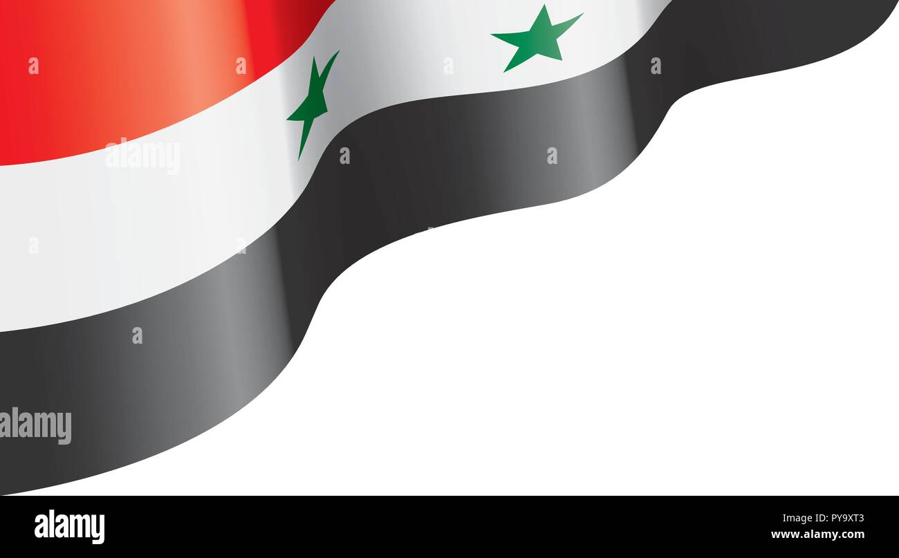 Syria flag, vector illustration on a white background Stock Vector ...