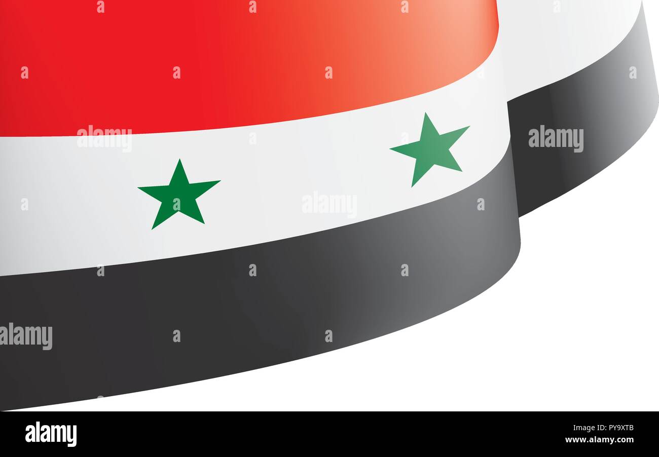 Syria flag, vector illustration on a white background Stock Vector ...