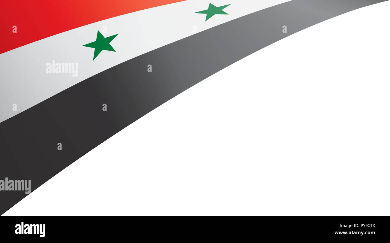 Syria ribbon waving flag hi-res stock photography and images - Alamy
