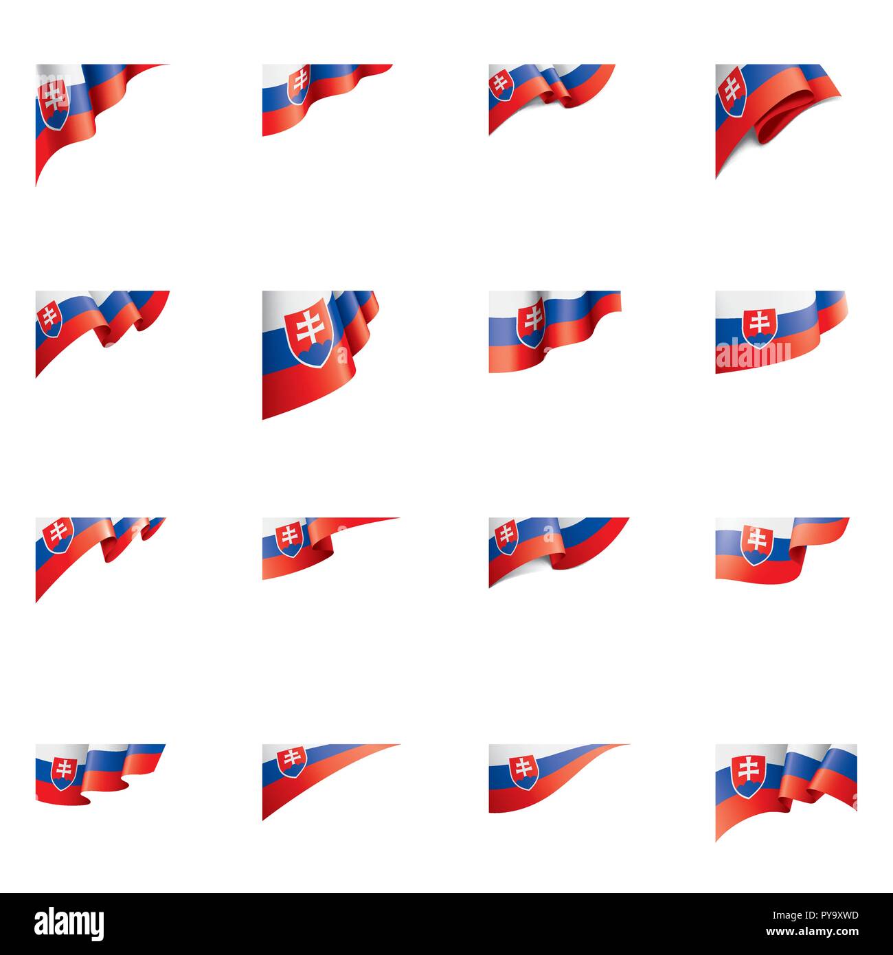 3d slovak flag waving Cut Out Stock Images & Pictures - Alamy