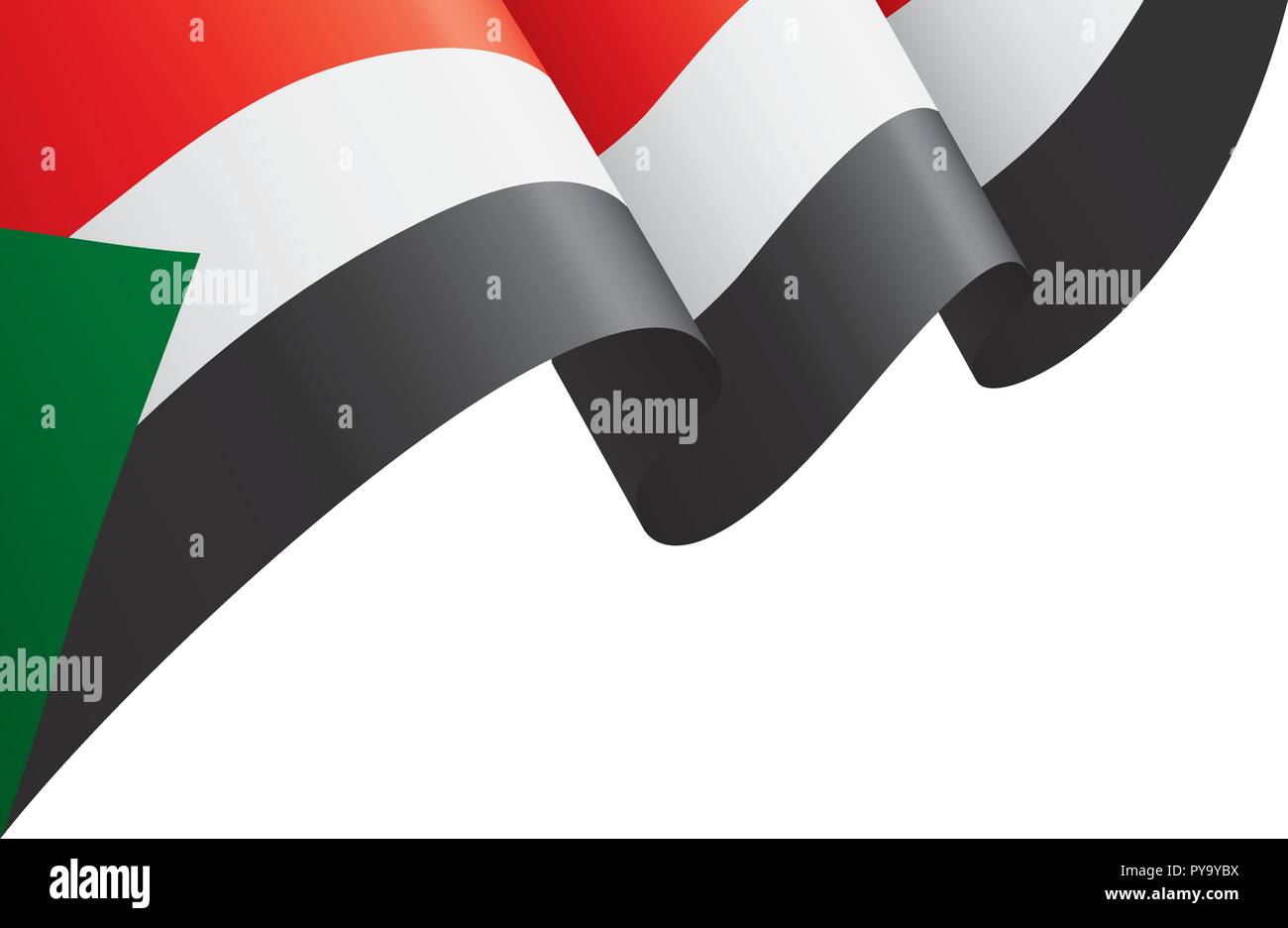 Sudan flag, vector illustration on a white background Stock Vector ...