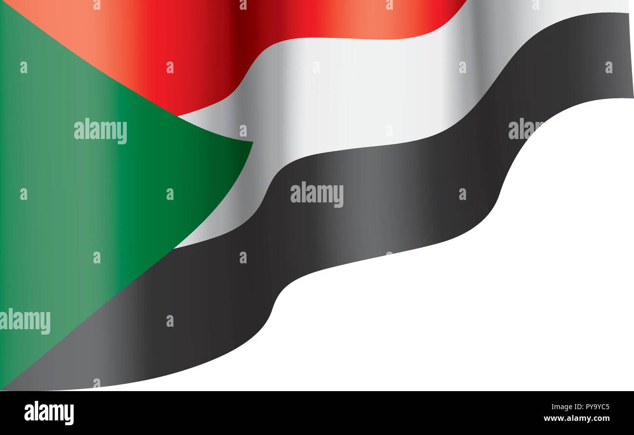 Sudan flag, vector illustration on a white background Stock Vector ...