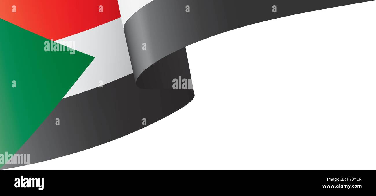Sudan flag, vector illustration on a white background Stock Vector ...