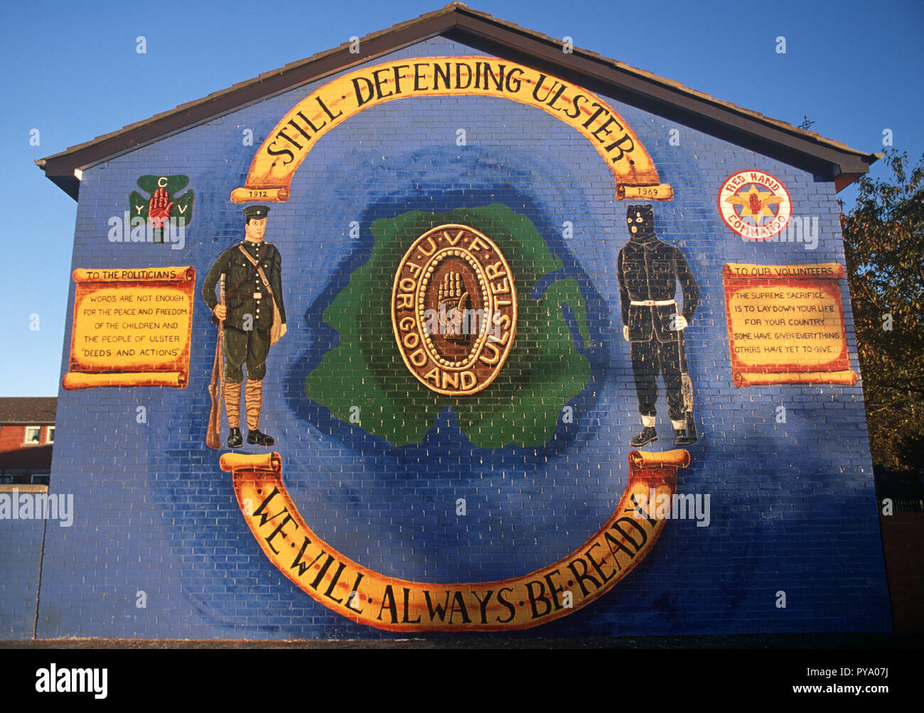 UVF, Ulster Volunteer Force, Loyalist murals during The Troubles ...