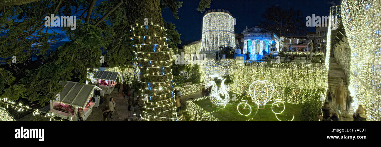 Christmas in Rijeka - Trsatska Gradina Stock Photo - Alamy