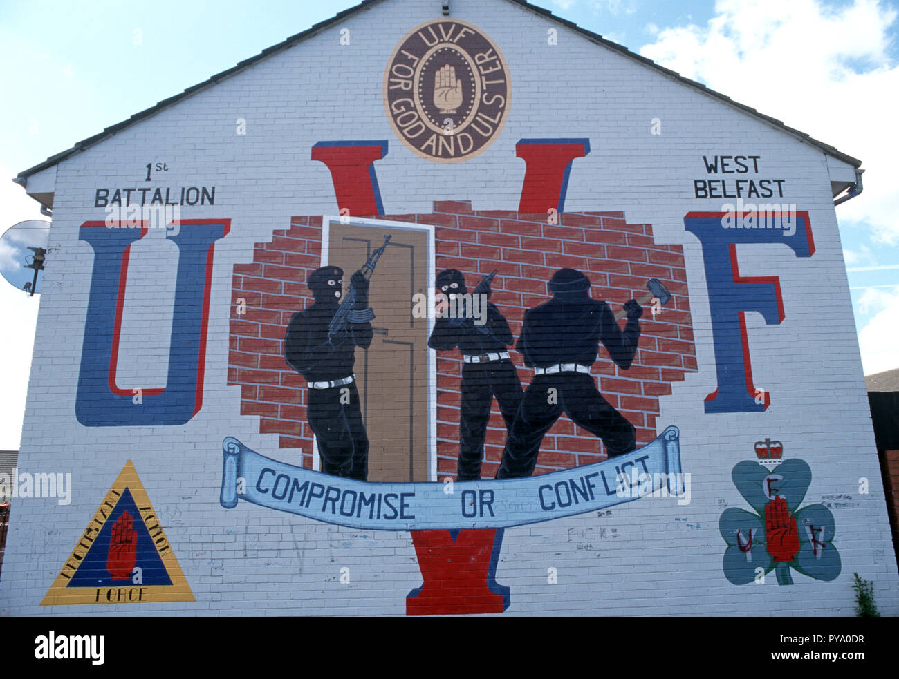 UVF, Ulster Volunteer Force, Loyalist murals during The Troubles ...