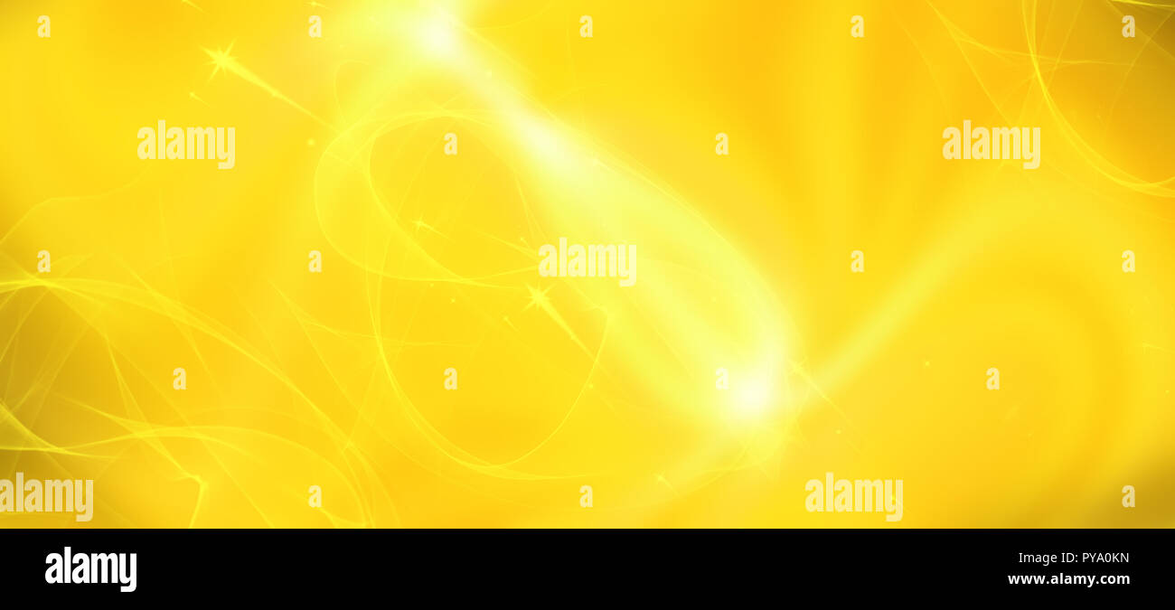 Golden yellow bright flash of light. Motion blur. Abstract shiny ...