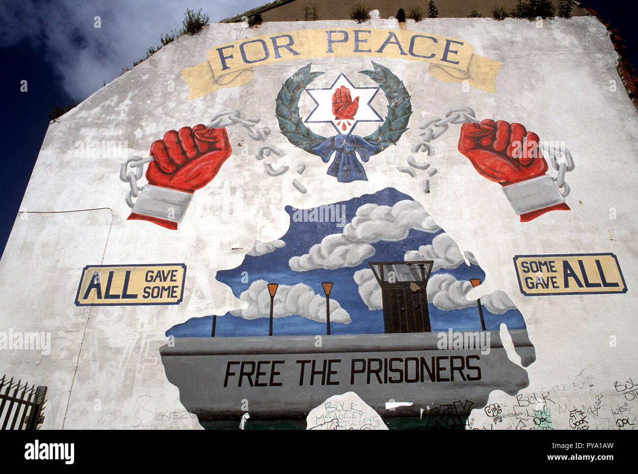 Loyalist murals during The Troubles, Northern Ireland Conflict, Belfast ...