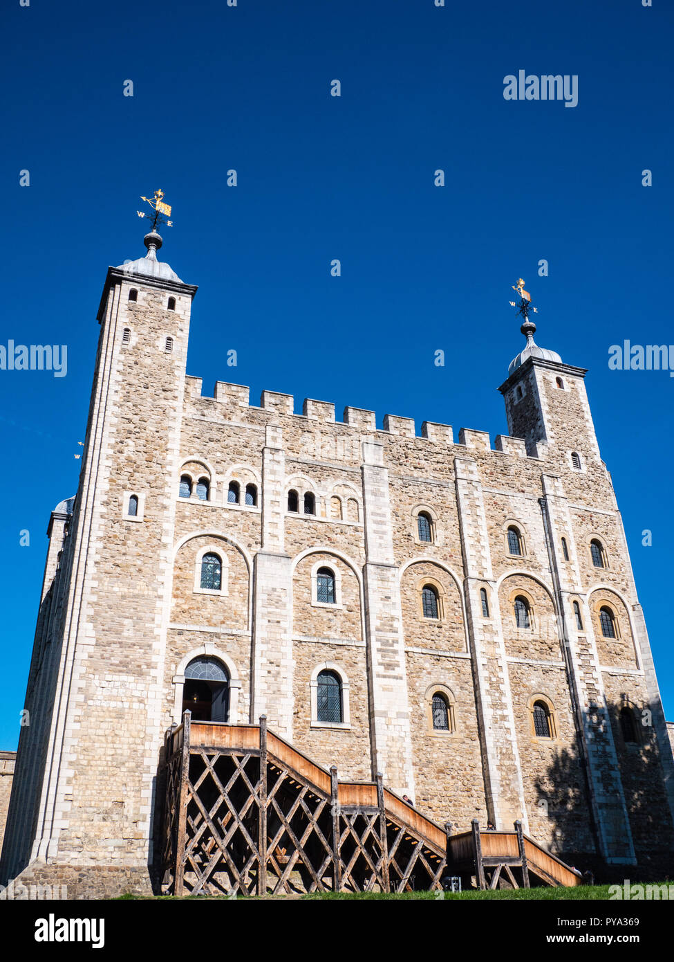 Entrance to The White Tower, Tower of London, England, UK, GB Stock ...