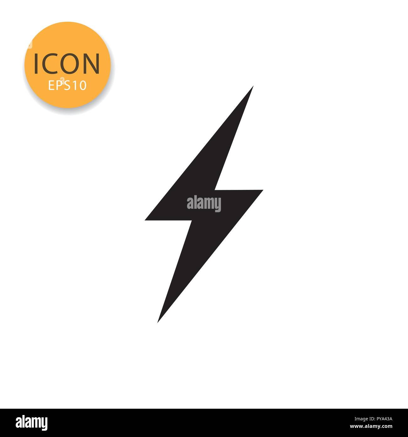 Thunderbolt symbol black and white hi-res stock photography and images ...