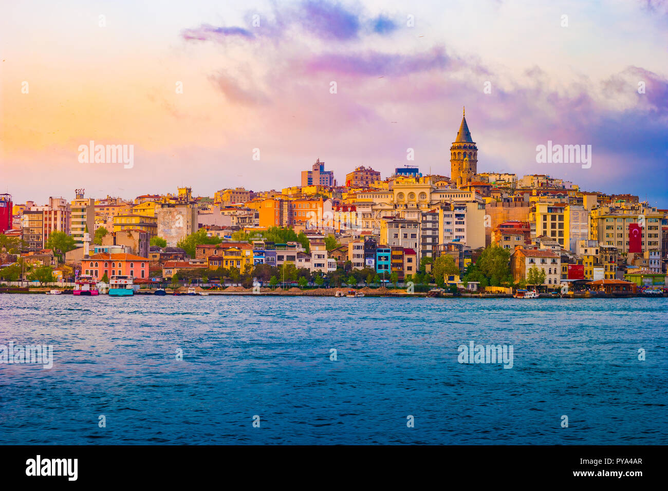 Istanbul cityscape in Turkey with Galata Tower Stock Photo - Alamy