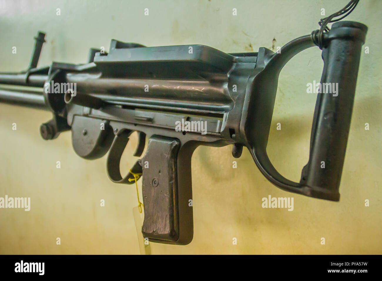 Old light machine gun 7.7 mm in the public museum. Light machine gun ...