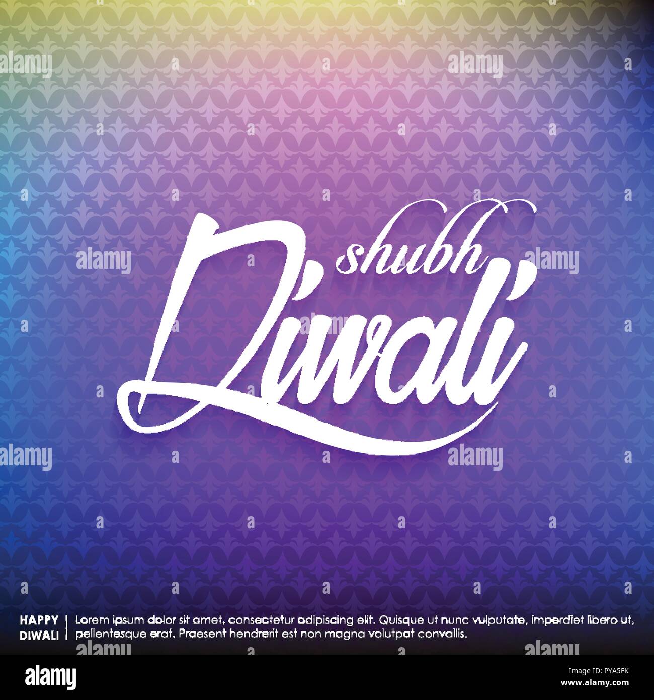 Subh Diwali typographic design with abstract background Stock Vector ...