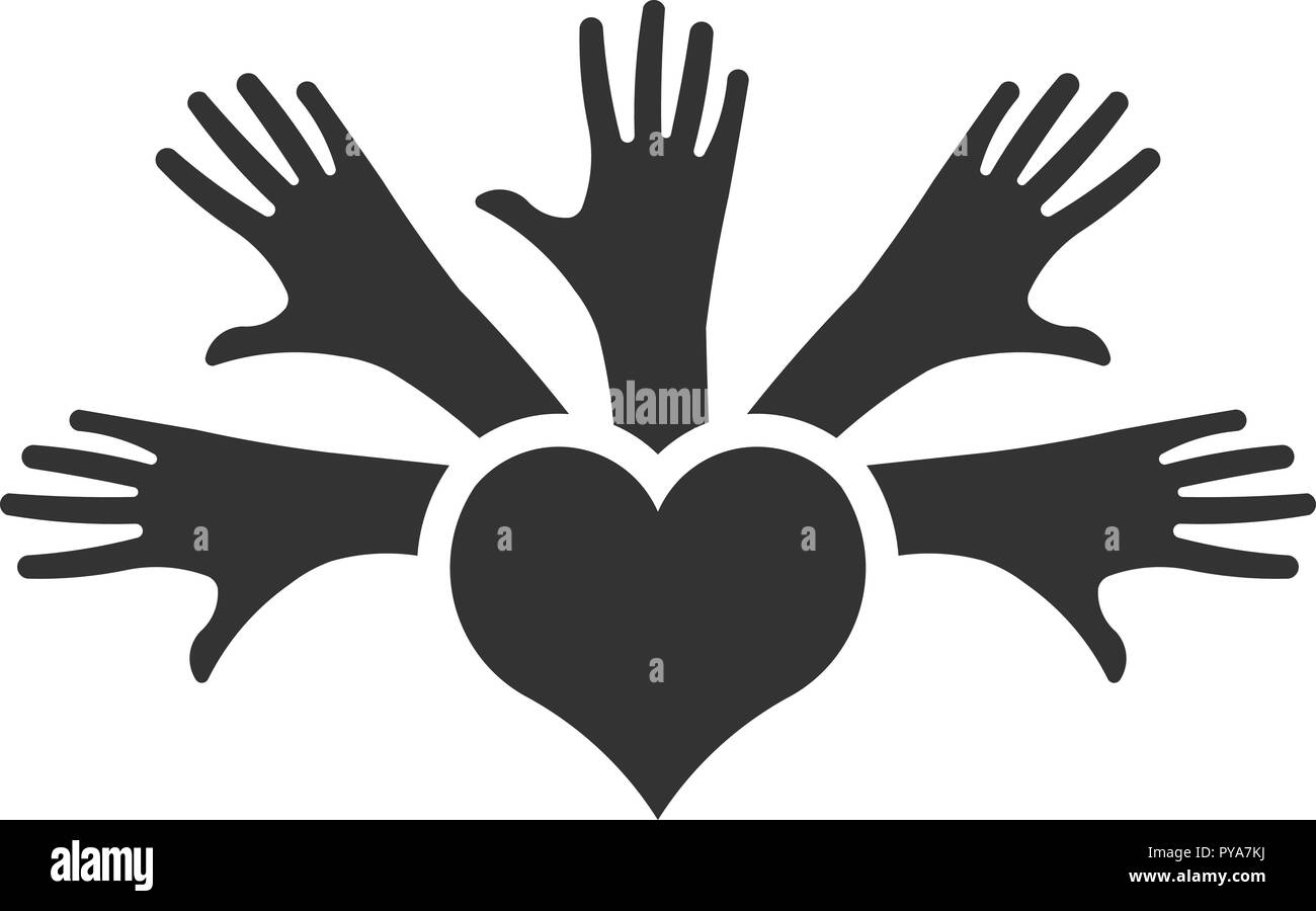 Unity Hands Logo Clipart
