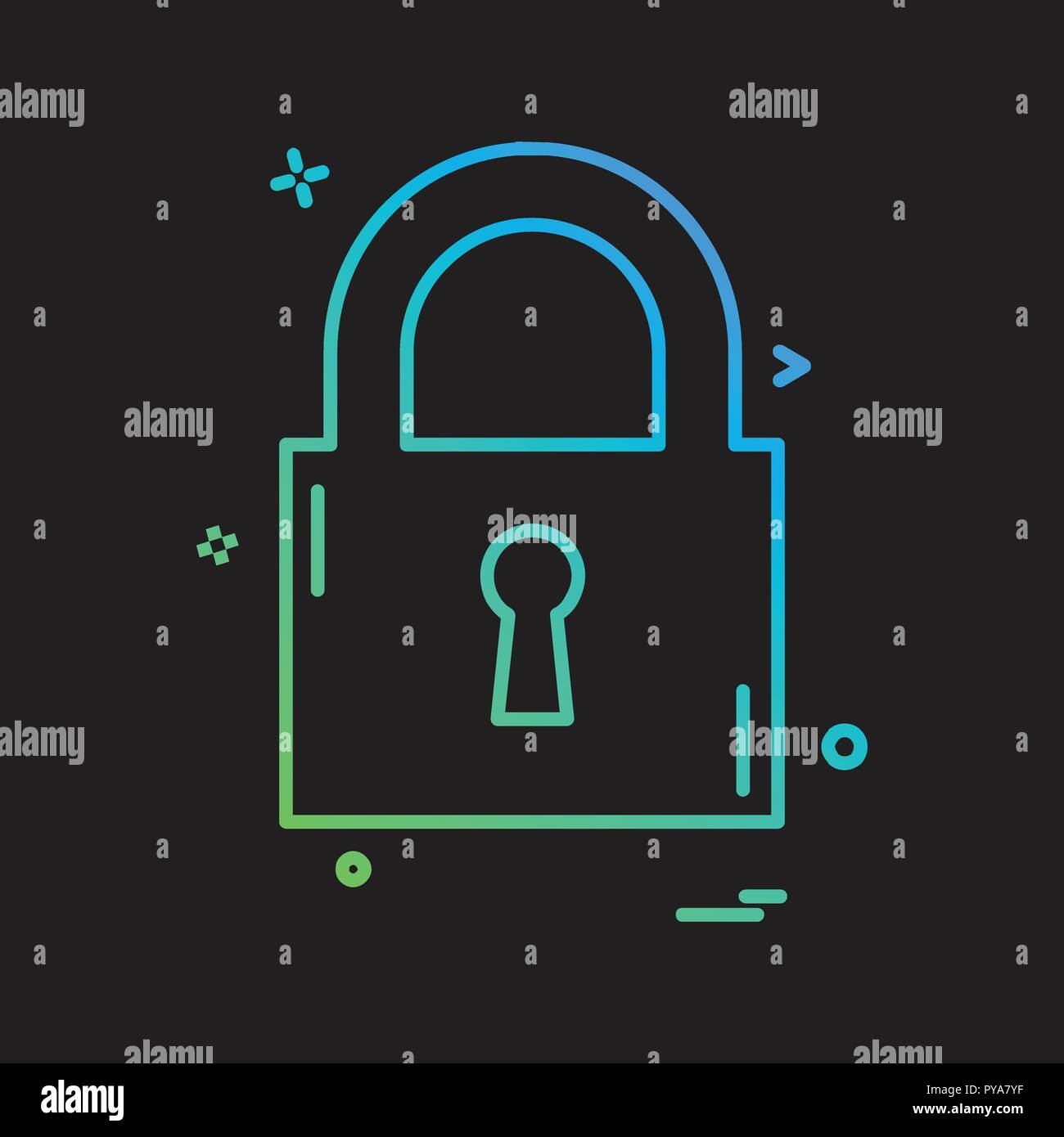 Lock icon design vector Stock Vector Image & Art - Alamy