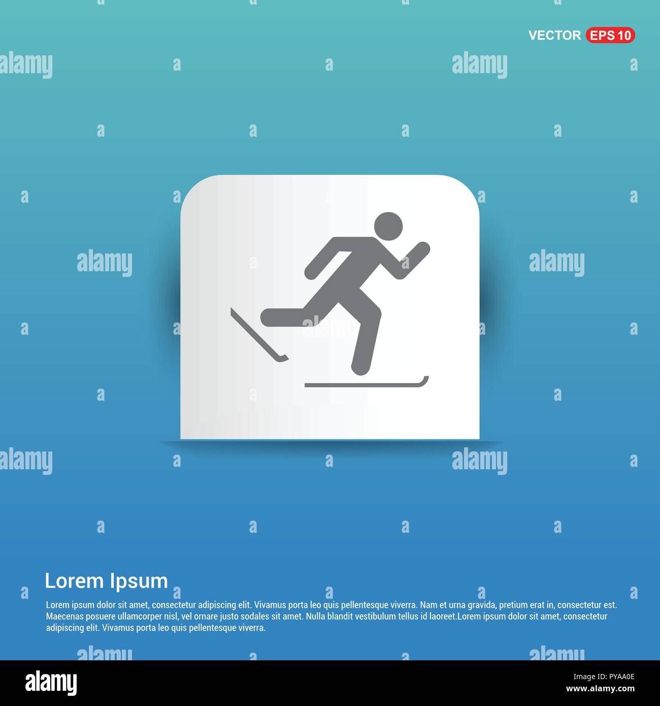 Snow Skating Icon - Blue Sticker button Stock Vector Image & Art - Alamy