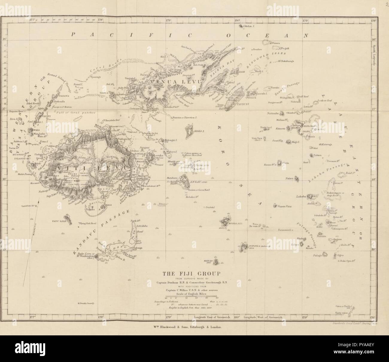 Historical fiji map hi-res stock photography and images - Alamy