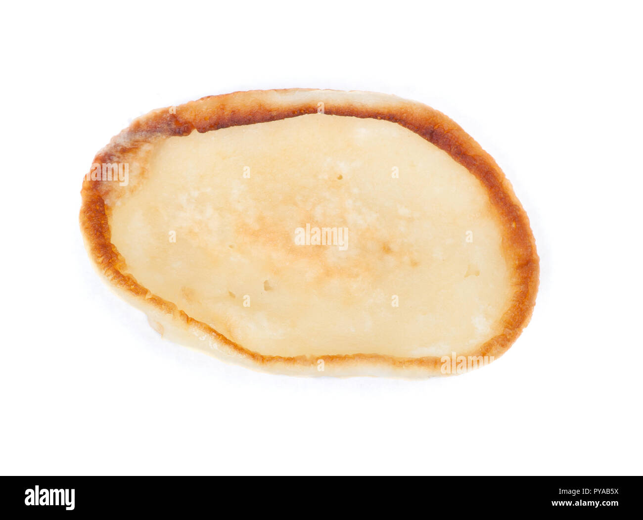 Single plain pancake isolated on a white background Stock Photo - Alamy