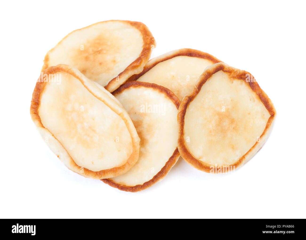Stack of plain pancakes isolated on a white background Stock Photo - Alamy