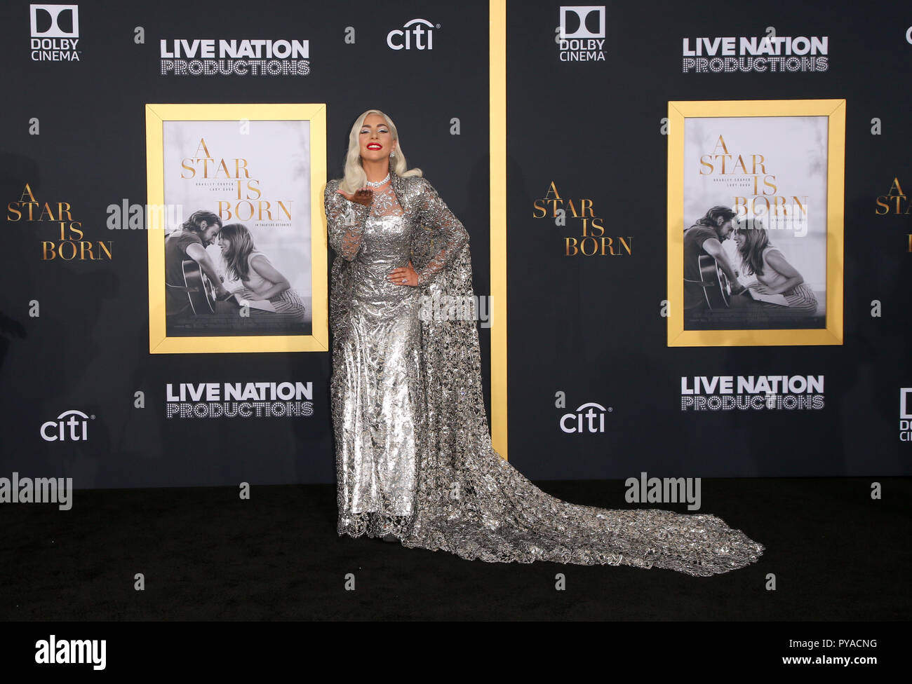 The Los Angeles Premiere of “A Star is Born” Featuring: Lady Gaga Where ...