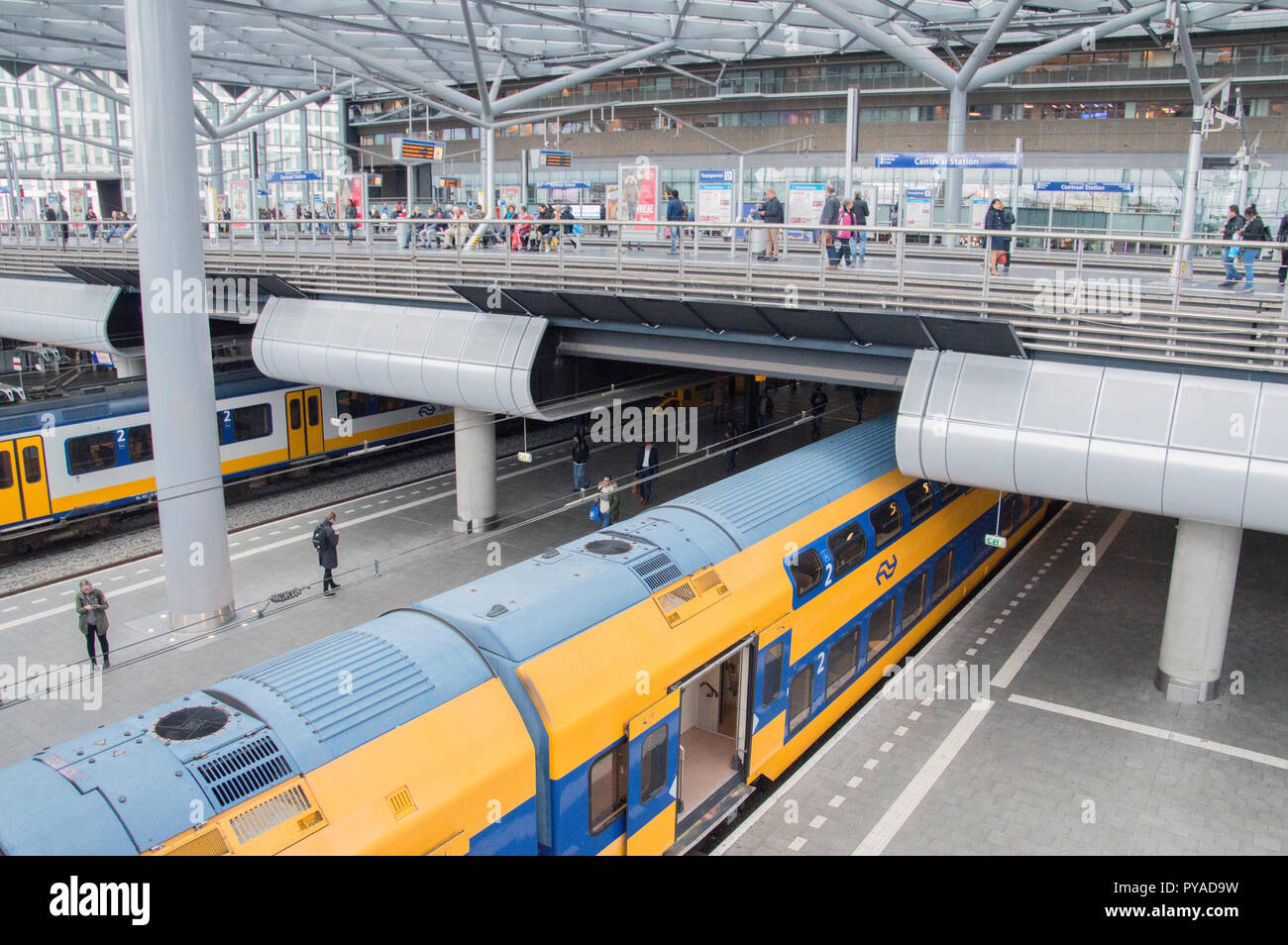 Side View Of A NS Train At Den Haag The Netherlands 2018 Stock Photo ...