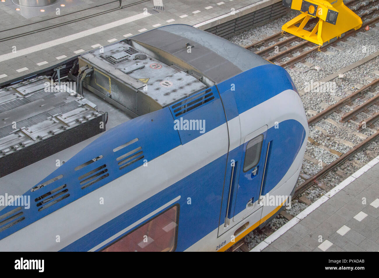 Side View Of A NS Train At Den Haag The Netherlands 2018 Stock Photo ...