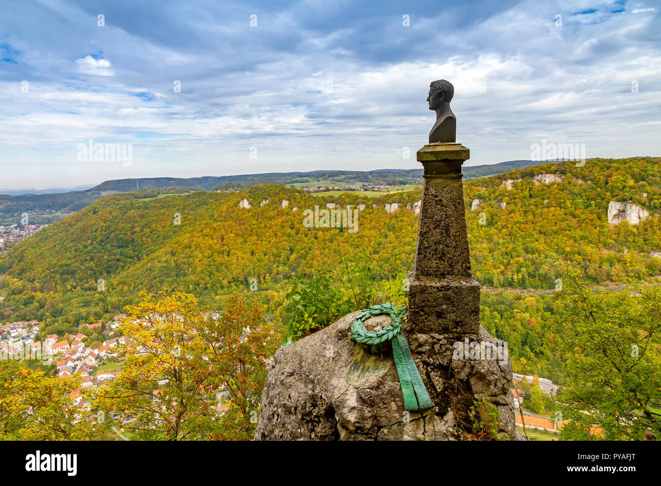 Lichtenstein on the swabian alps, Germany Schwaebisch Alb Stock Photo ...