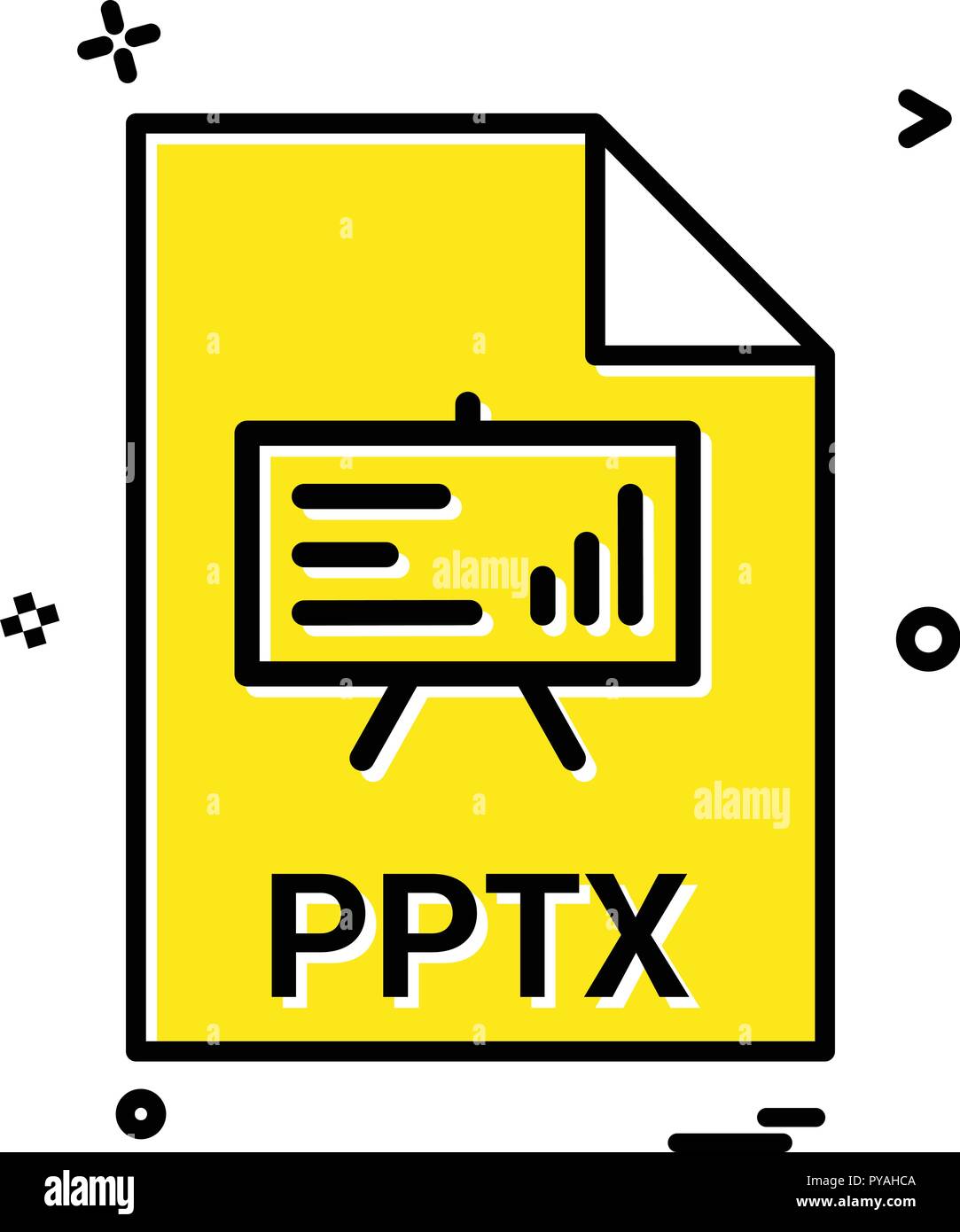 Pptx File File Extension File Format Icon Vector Design Stock Vector 8502
