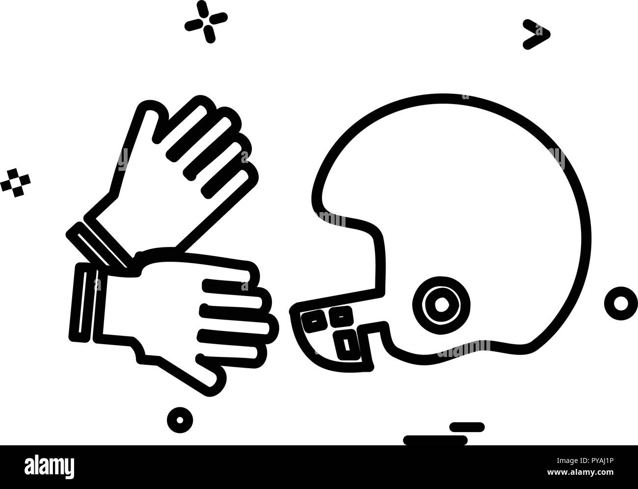 Championship cricket gloves halmet icon vector design Stock Vector ...