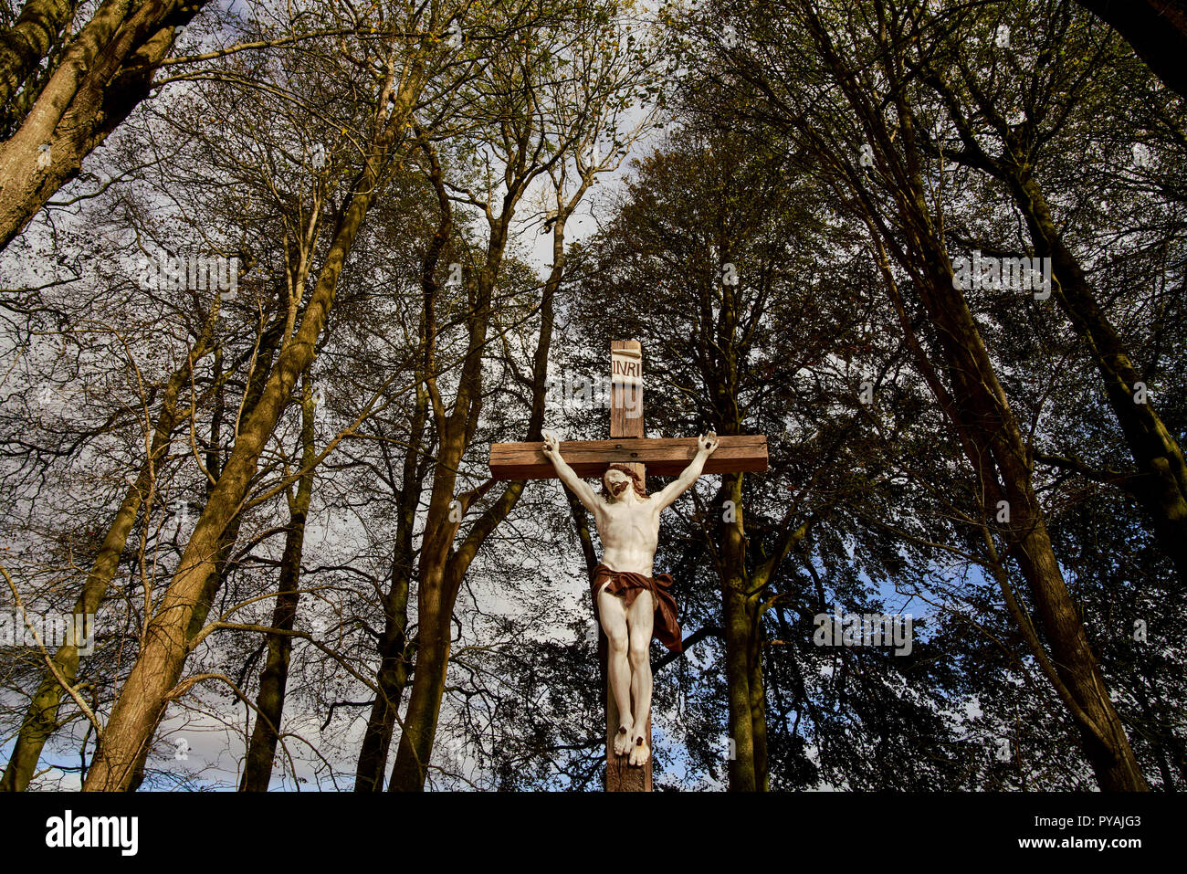 Calvary memorial marking one of the French grave pits on the ...