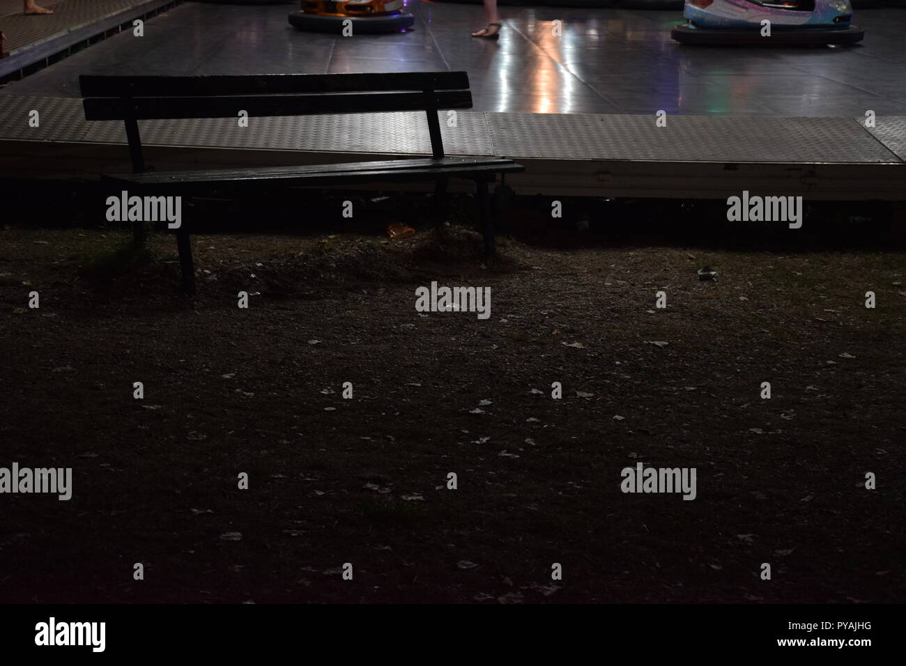 Empty bench at night hi-res stock photography and images - Alamy