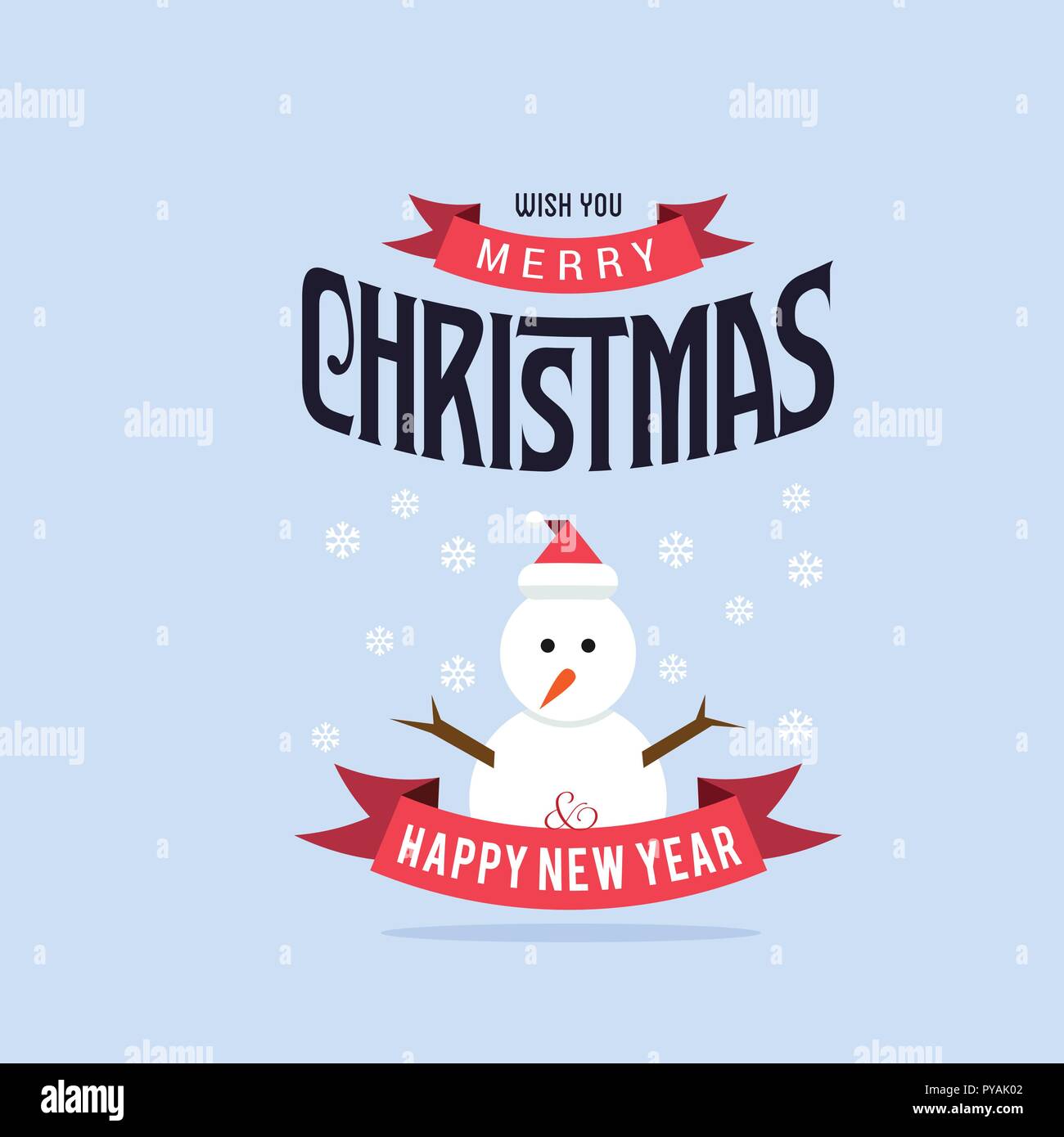 Merry Christmas card design vector Stock Vector Image & Art - Alamy