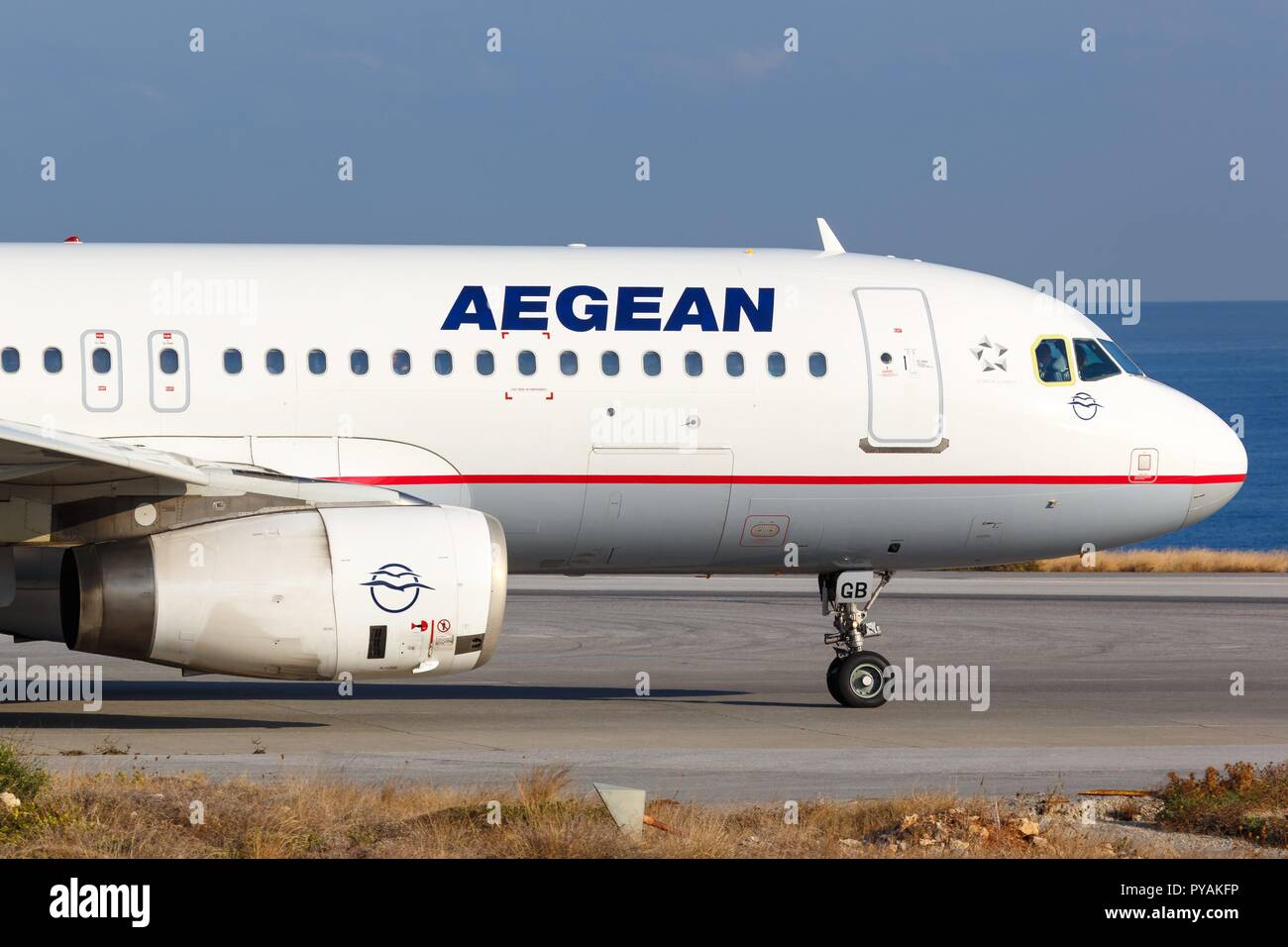 Heraklion, Greece - September 15, 2018: An Aegean Airlines Airbus A320 ...