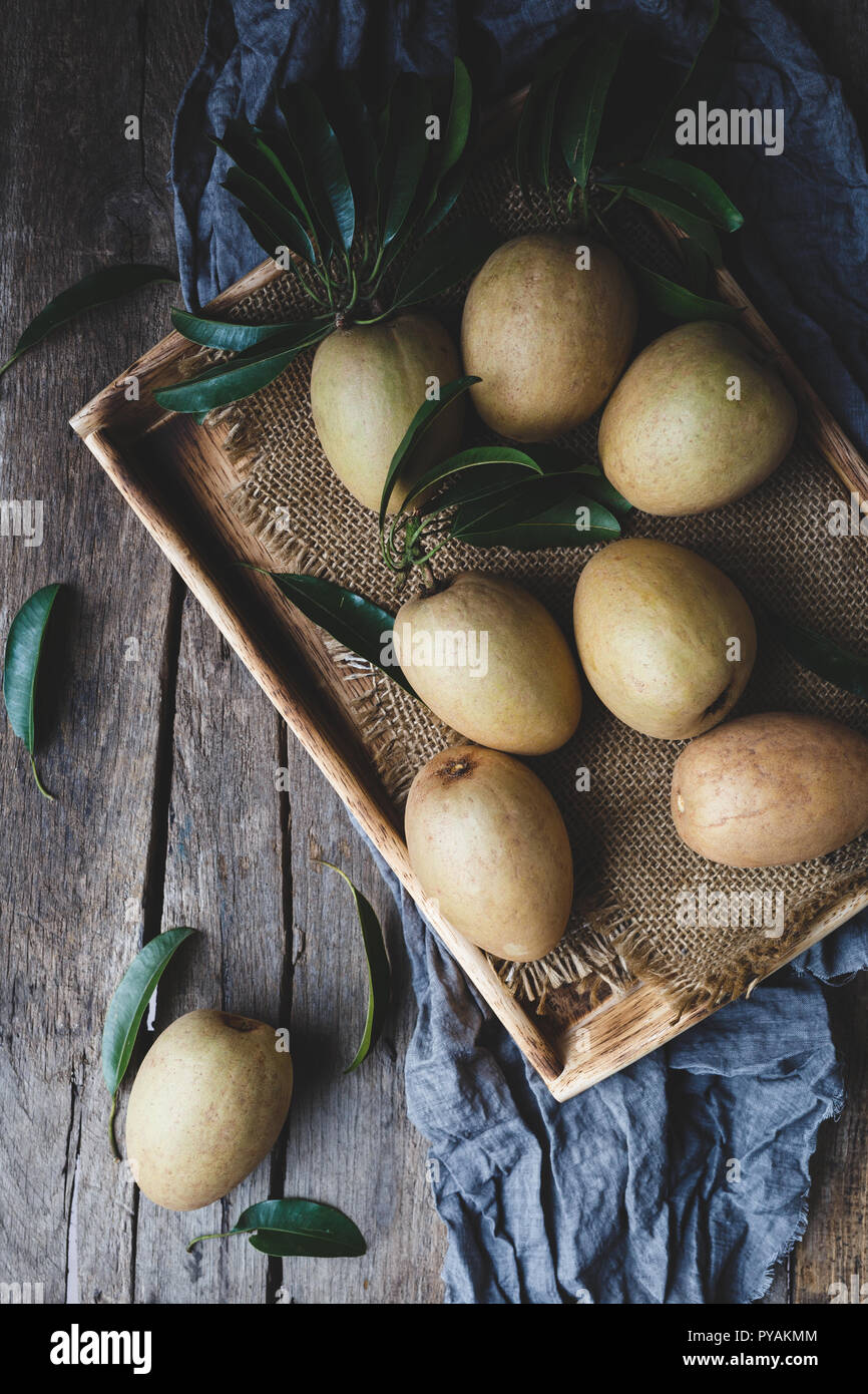 Fresh sapodilla fruits Stock Photo - Alamy