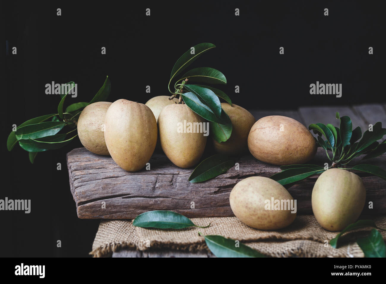 Fresh sapodilla fruits Stock Photo - Alamy