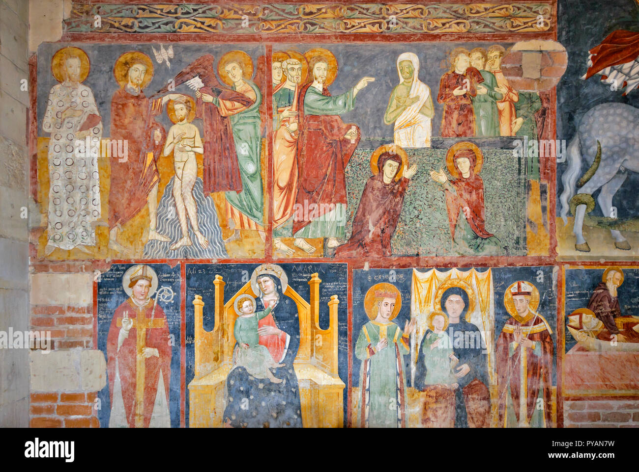 BASILICA OF SAN ZENO VERONA ITALY 13th CENTURY COLOURED CHRISTIAN ...