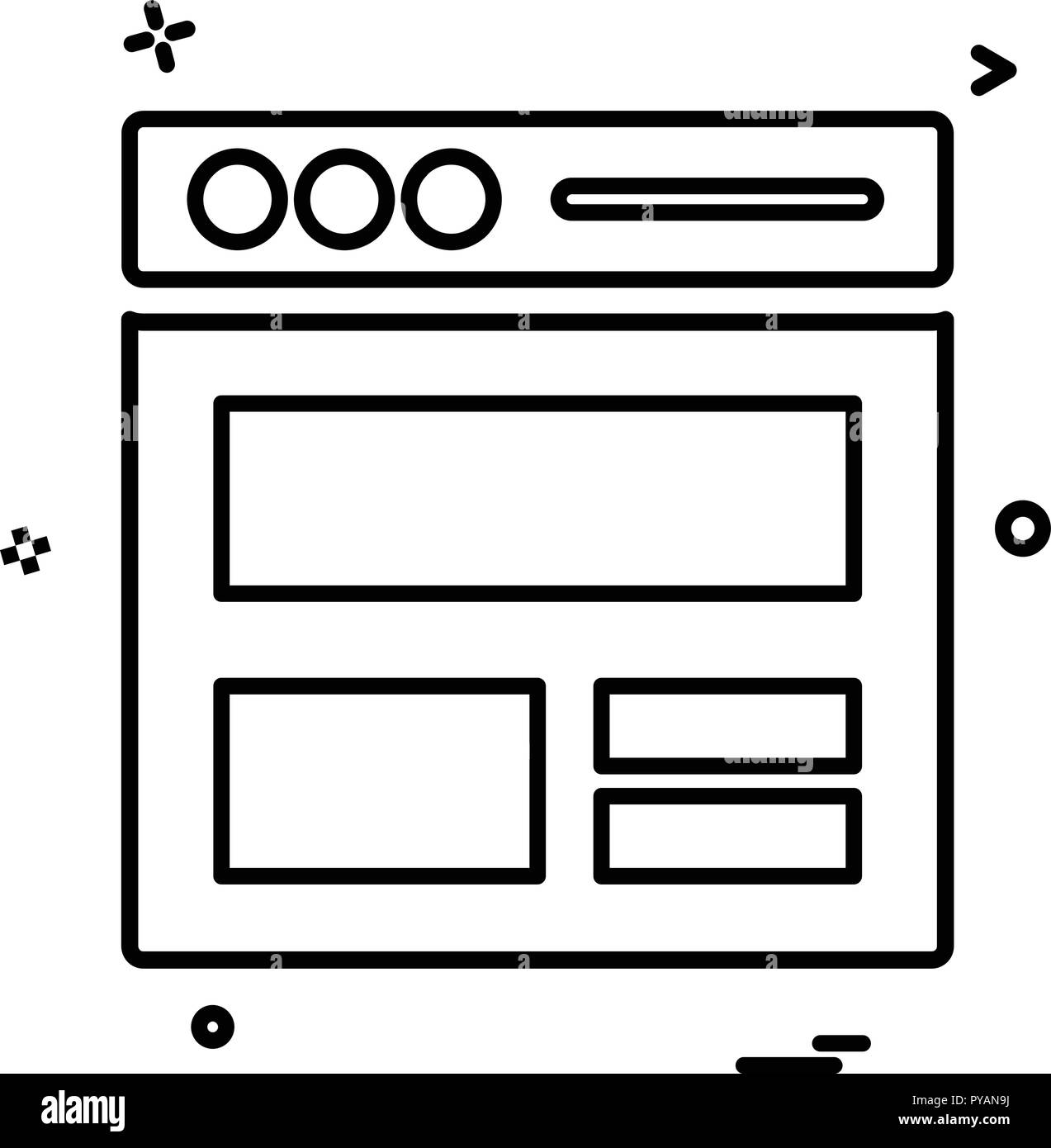 Web layouts icon design vector Stock Vector Image & Art - Alamy