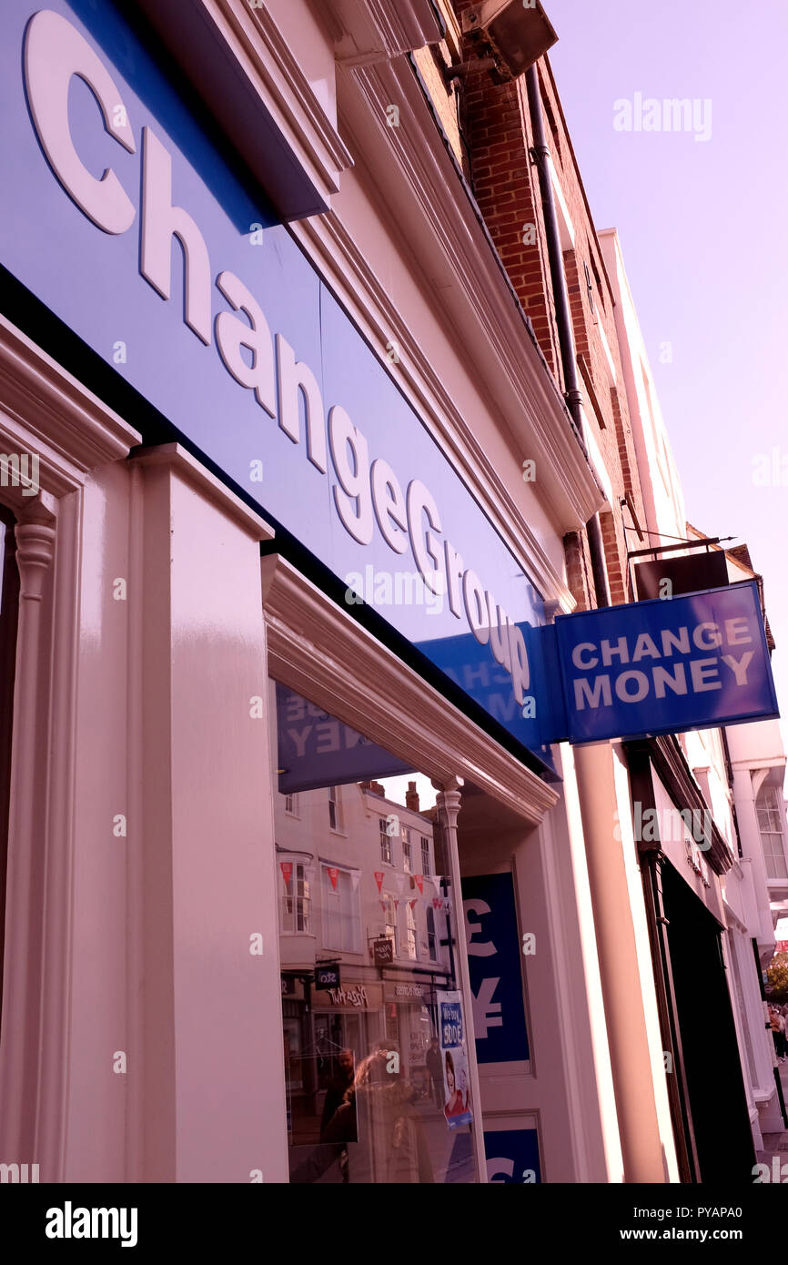 changegroup money exchange shop in canterbury east kent uk oct 2018 ...