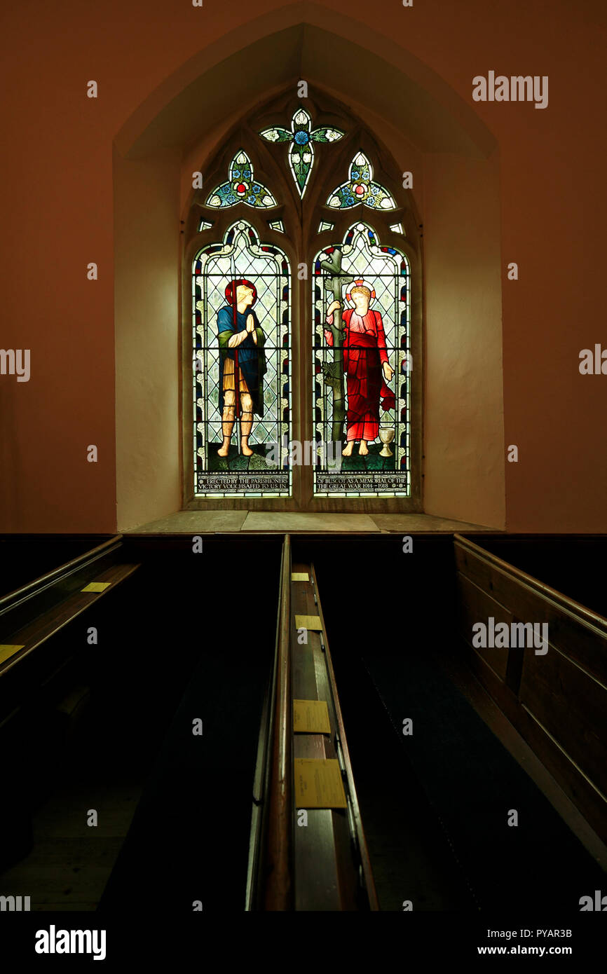 Fortitude and Valour, stained glass by Morris and Co at St Marys Church ...