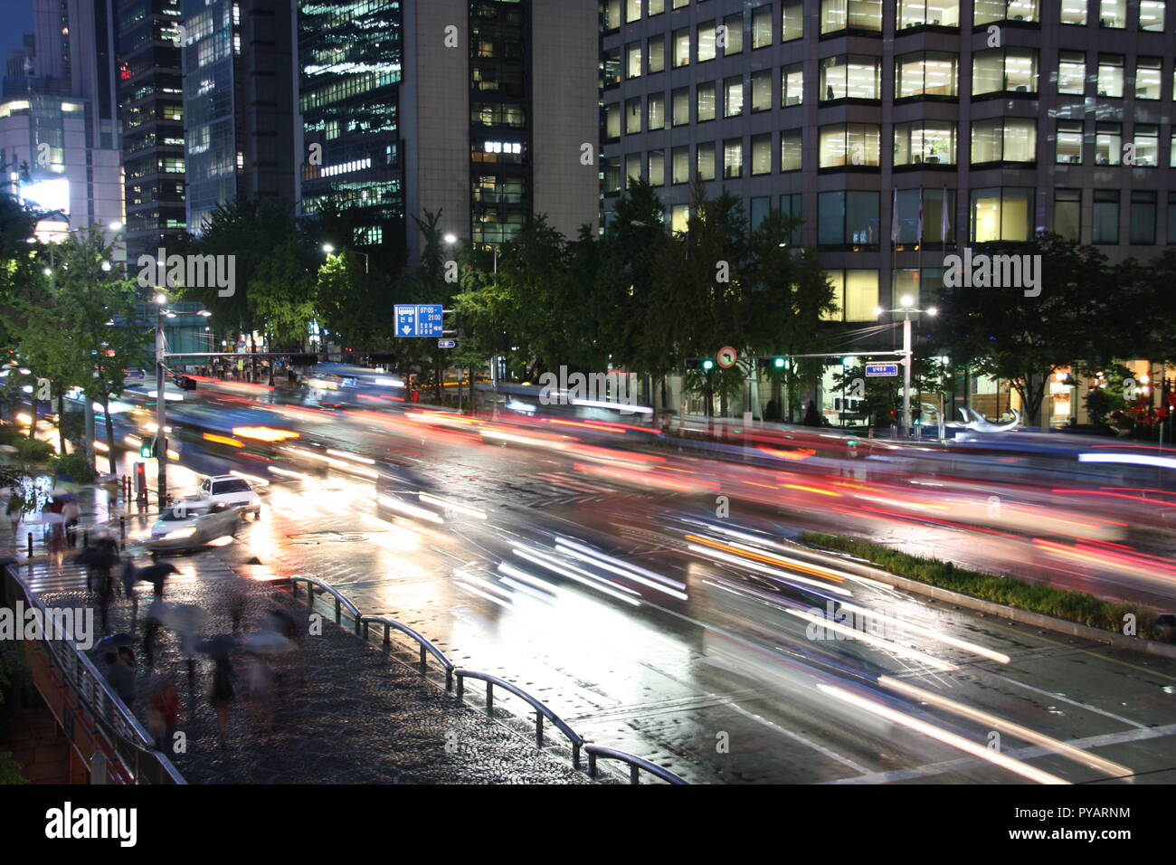 Seoul at night in Korea Stock Photo - Alamy