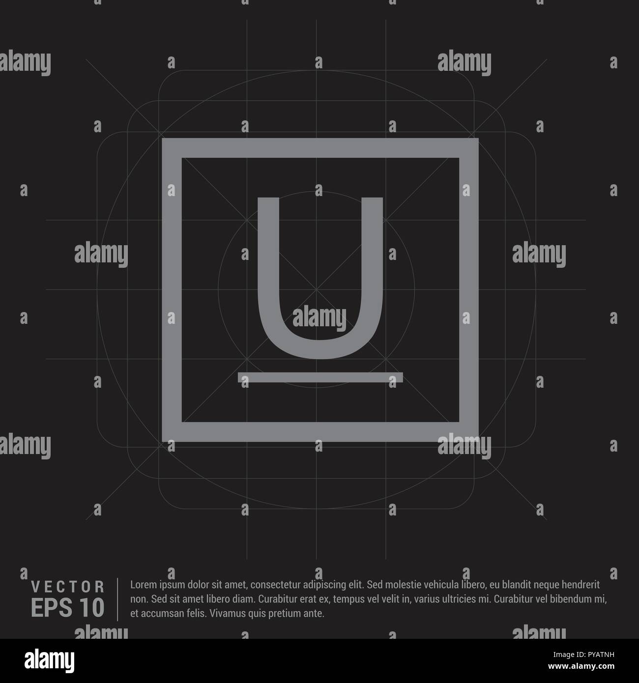 Text underline edit icon illustration hi-res stock photography and ...