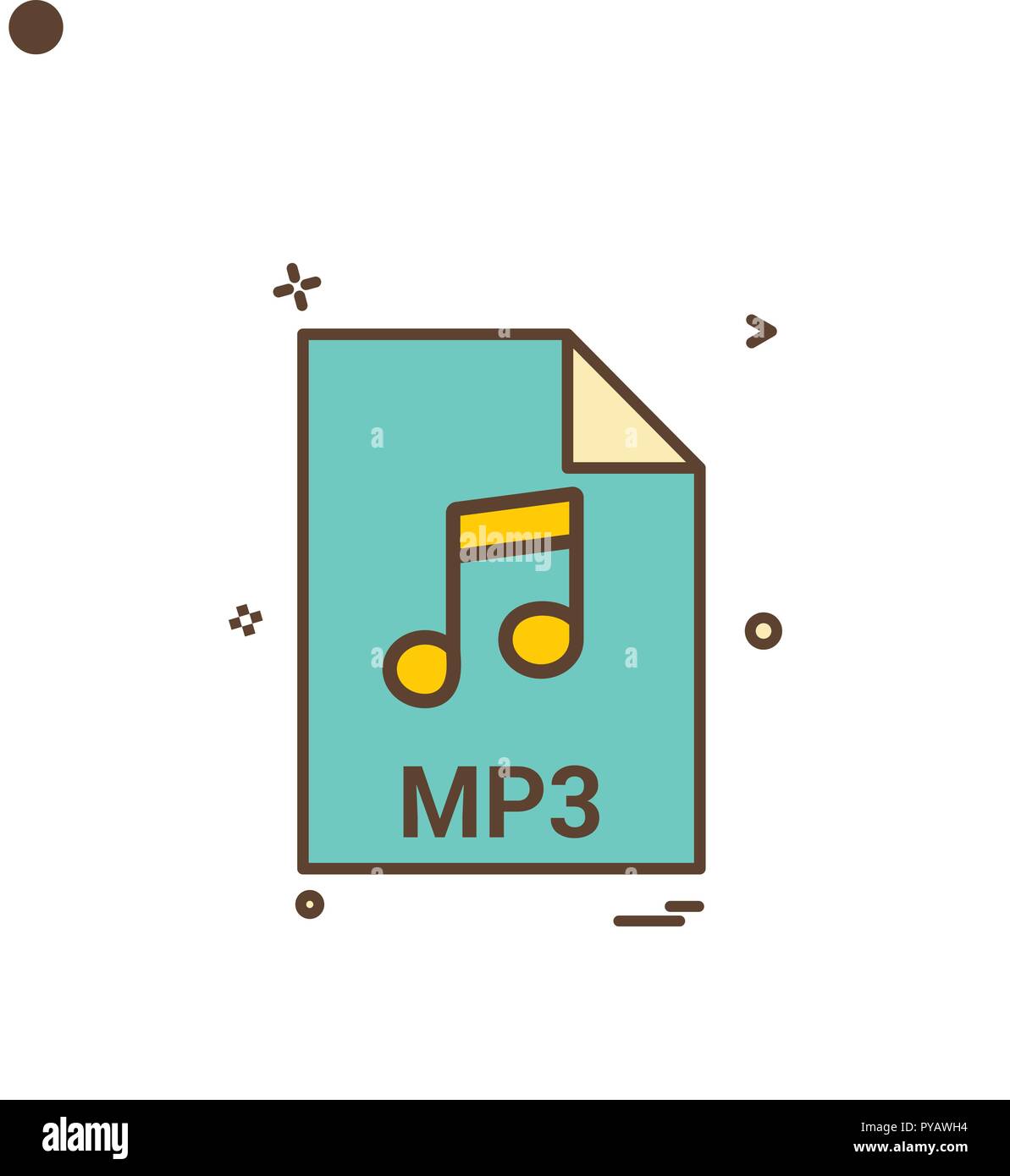 Mp3 File File Extension File Format Icon Vector Design Stock Vector 6078