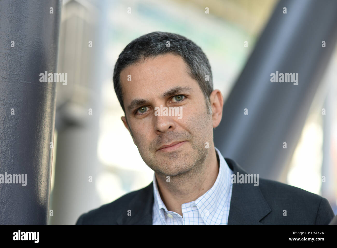 Journalist and author Tom Rachman in October 2018 at the Frankfurt Book ...