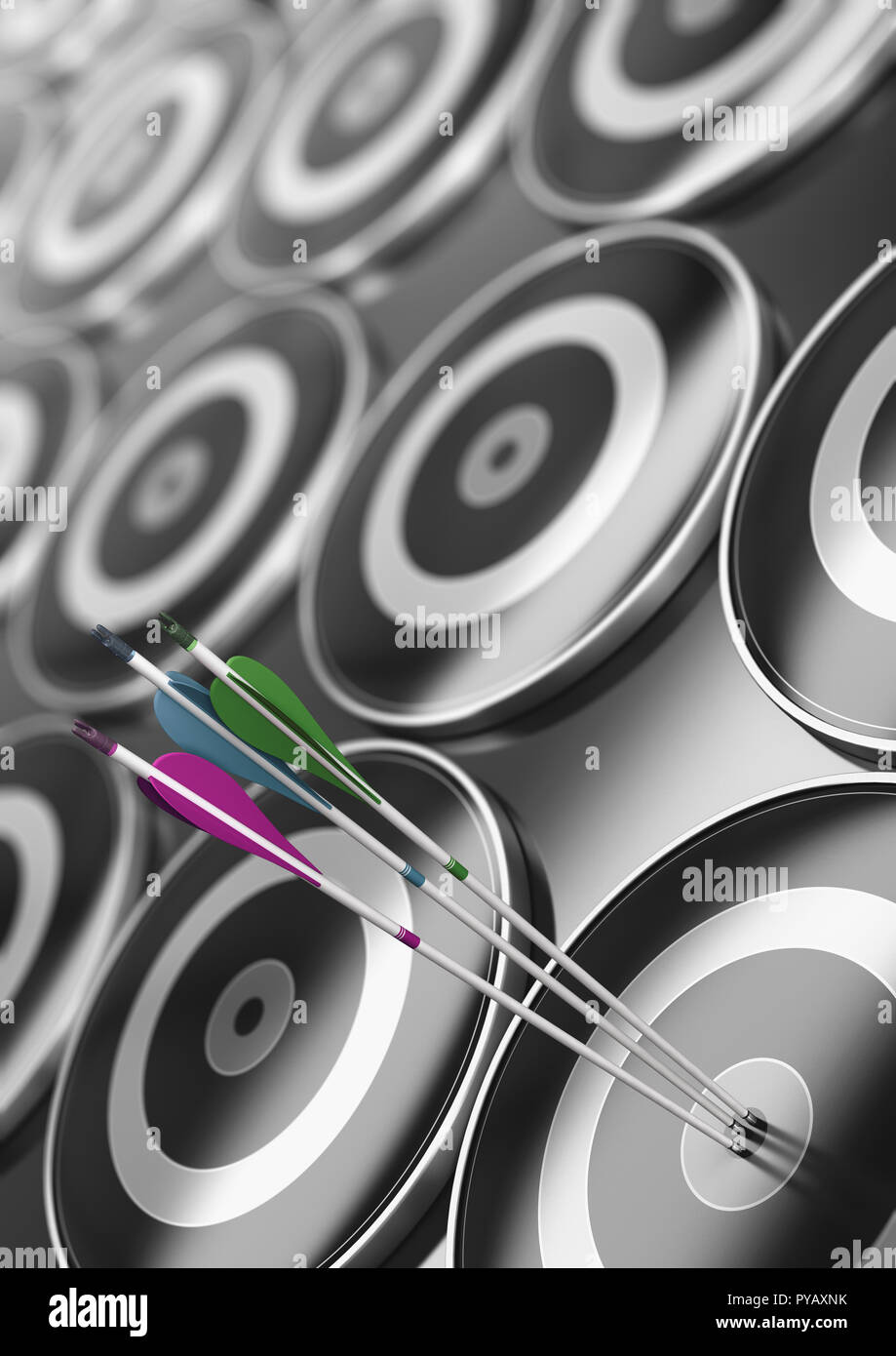 Three arrows hi-res stock photography and images - Alamy