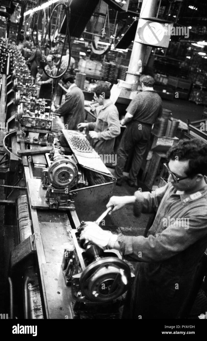Production of engines, axles and other parts of car production at the ...