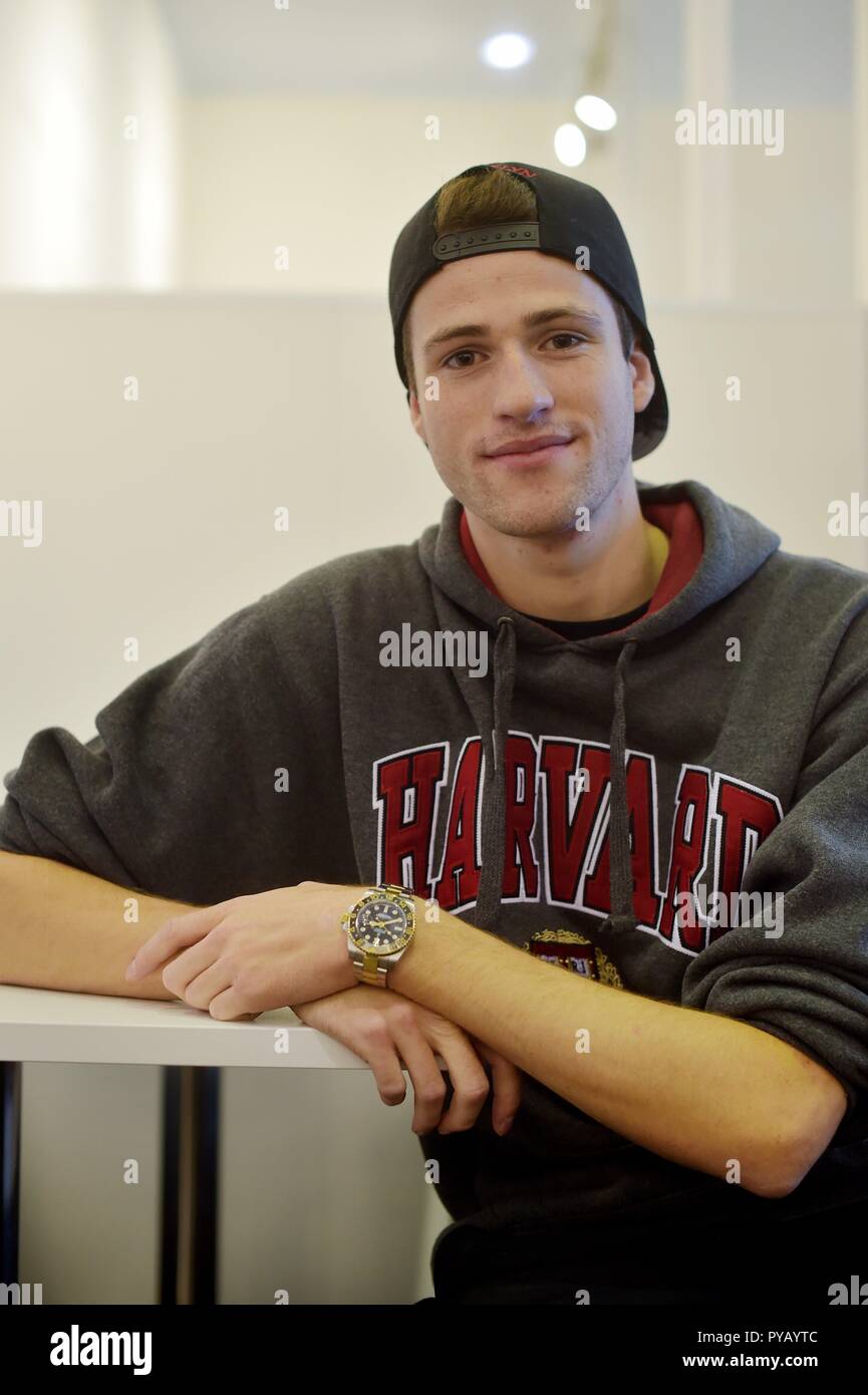 Marc-Rene Lochmann in October 2018 at the Frankfurt Book Fair. | usage ...