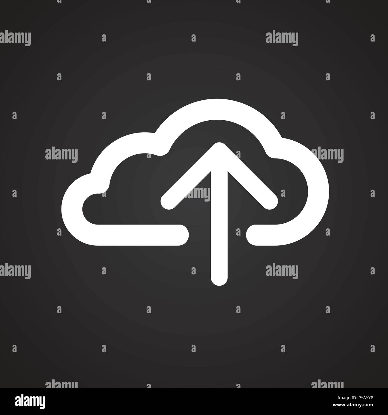 Cloud storage upload on black background Stock Vector Image & Art - Alamy