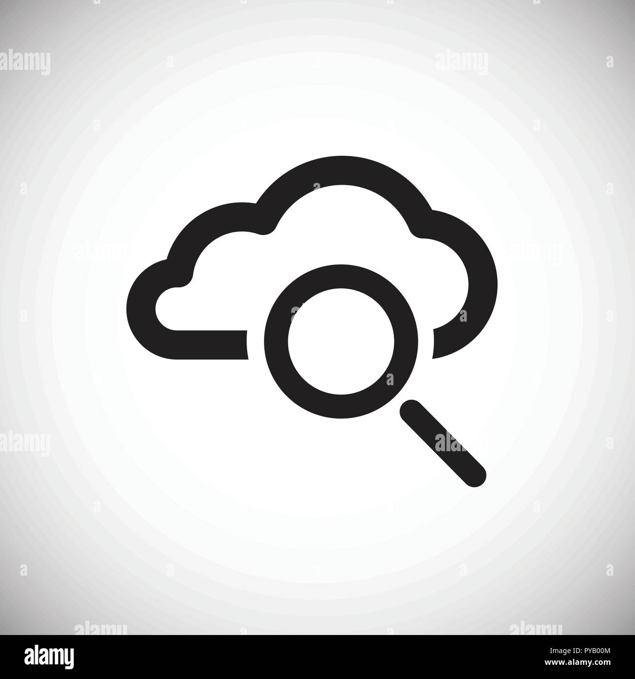Cloud storage search on white background Stock Vector Image & Art - Alamy